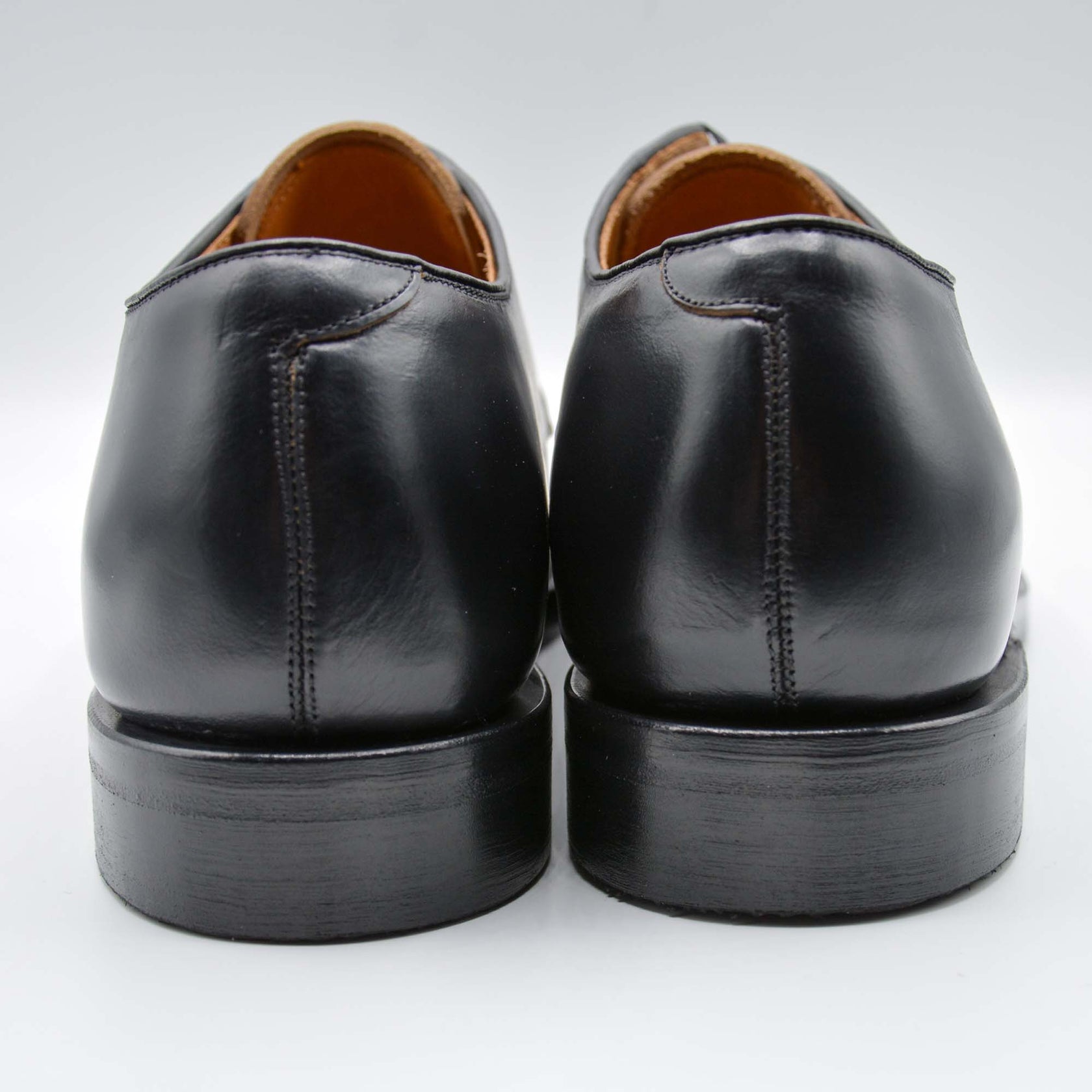 #15066 PLAIN TOE BLUCHER BLACK – WHEELROBE